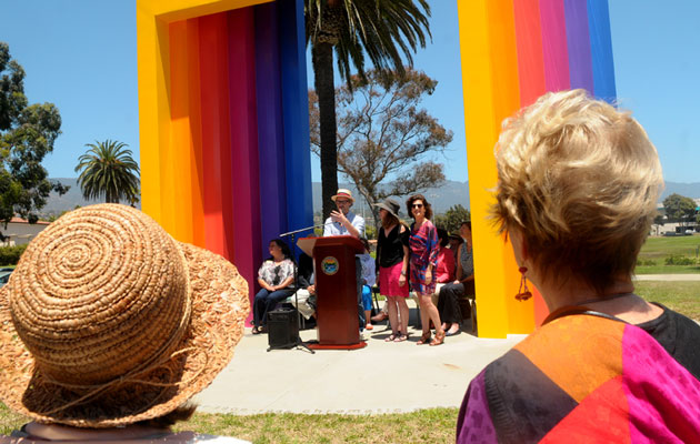 Santa Barbara’s Chromatic Gate Sculpture Shining Again | Local News ...