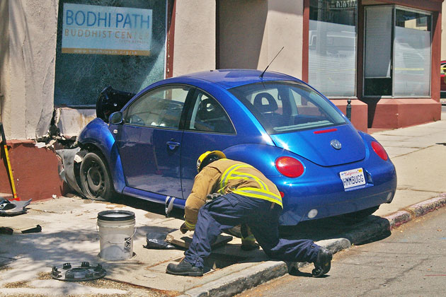 Evacuations Ordered After Car Slams Into Building | Local News | Noozhawk