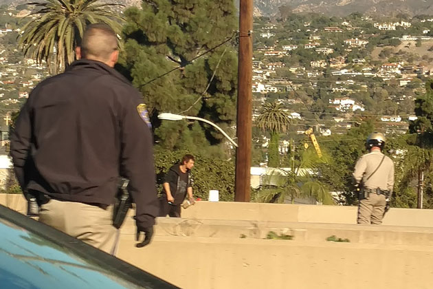 Authorities Respond to Suicidal Man on Highway 101 Overpass in Santa ...