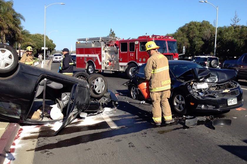 Speed Suspected in 3-Vehicle Rollover Crash That Leaves 4 Injured in ...