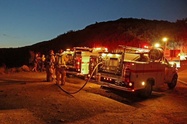 Crews Douse Small Vegetation Fire Along Painted Cave Road | Local News ...