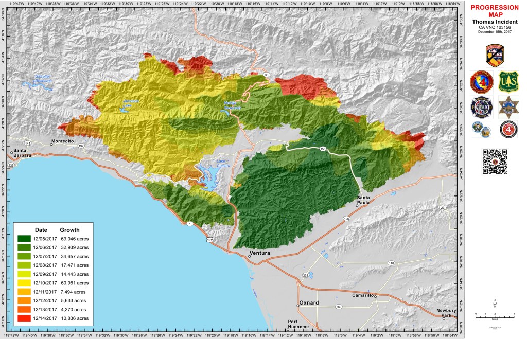 A Guide to Thomas Fire Maps | Local News | Noozhawk