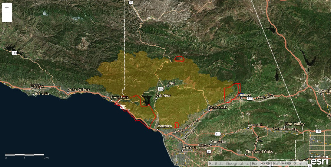A Guide to Thomas Fire Maps | Local News | Noozhawk