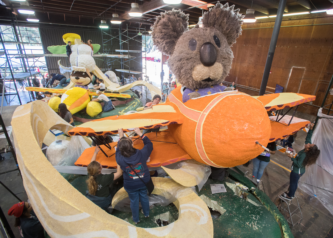 Cal Poly Rose Float Ready for Takeoff at 2018 Rose Parade | Local News ...