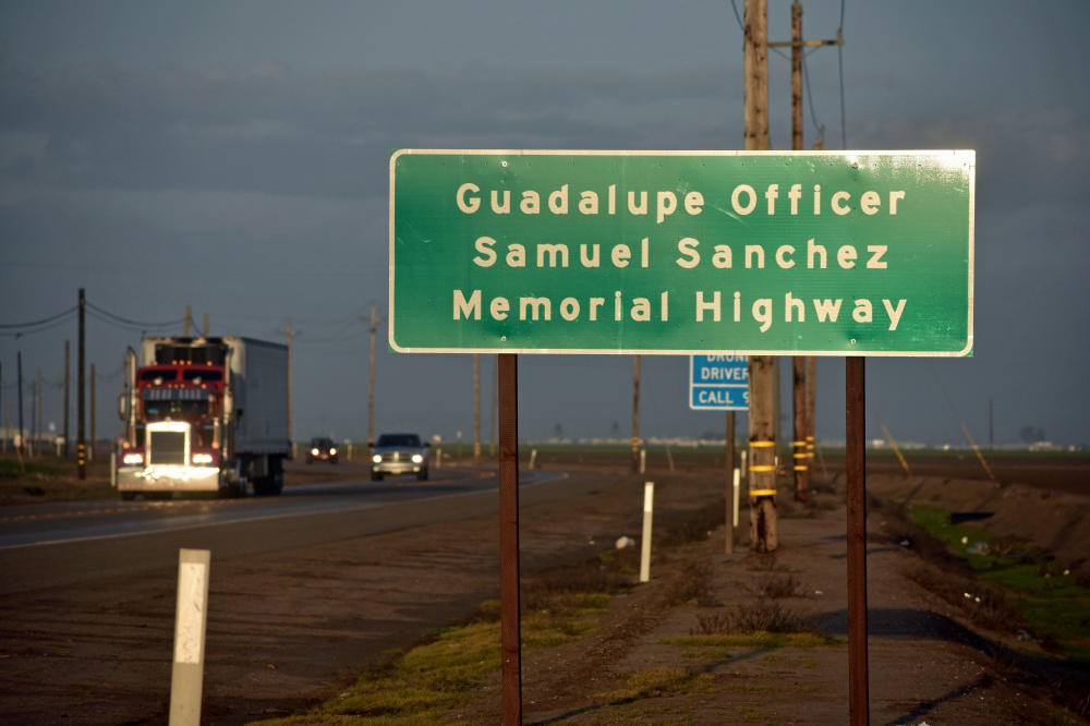 Highway 166 Memorial Signs Remember Guadalupe Police Officer Killed in ...