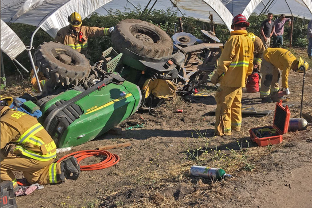 Man Suffers Major Injury When Tractor Overturns at Vineyard Near Orcutt ...