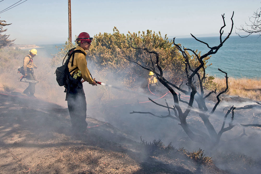 Small Vegetation Fire Reported Along Highway 101 Near El Capitan State ...