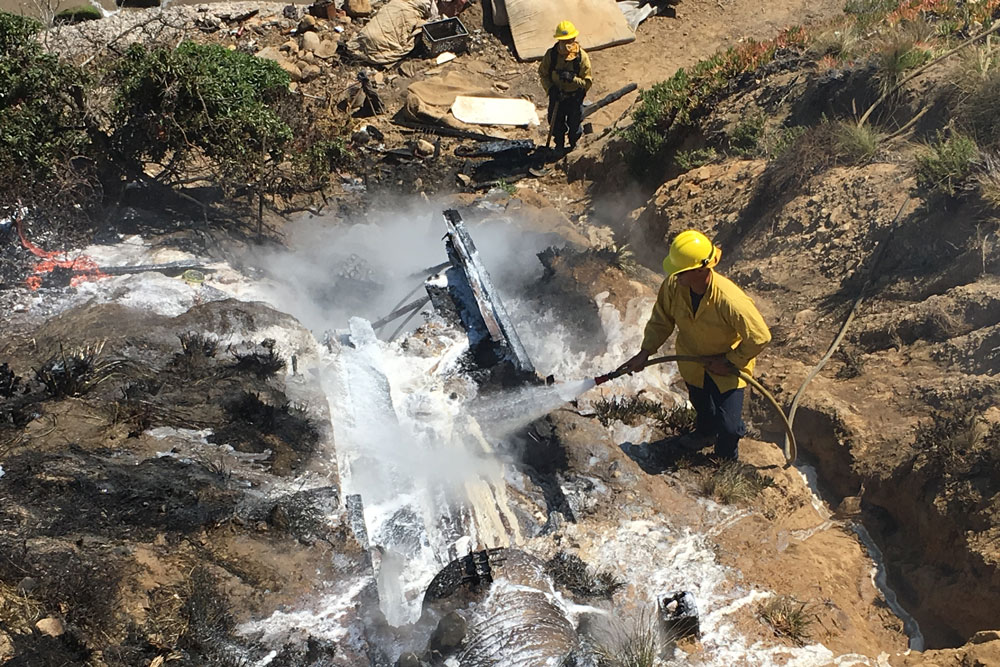 Arson Suspected in Small Vegetation Fire Near Summerland Homeless ...