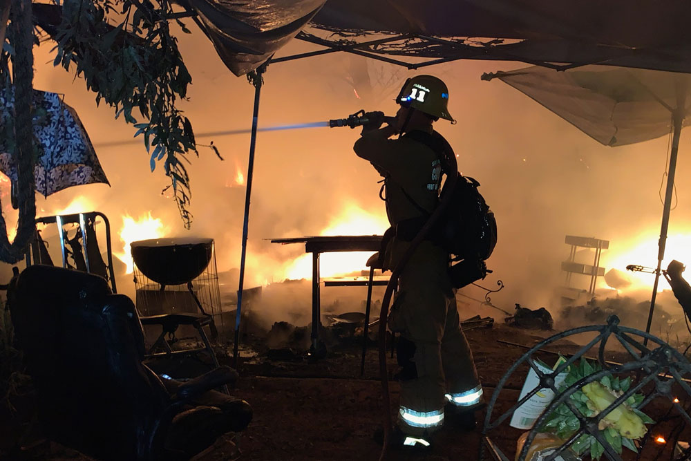 Crews Respond to Large Fire at Transient Encampment in Goleta | Local ...