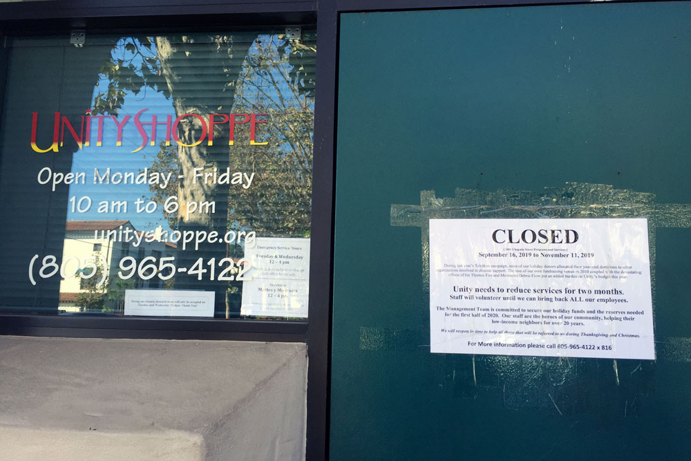 As Holidays Approach, Unity Shoppe Set to Reopen in Santa Barbara ...