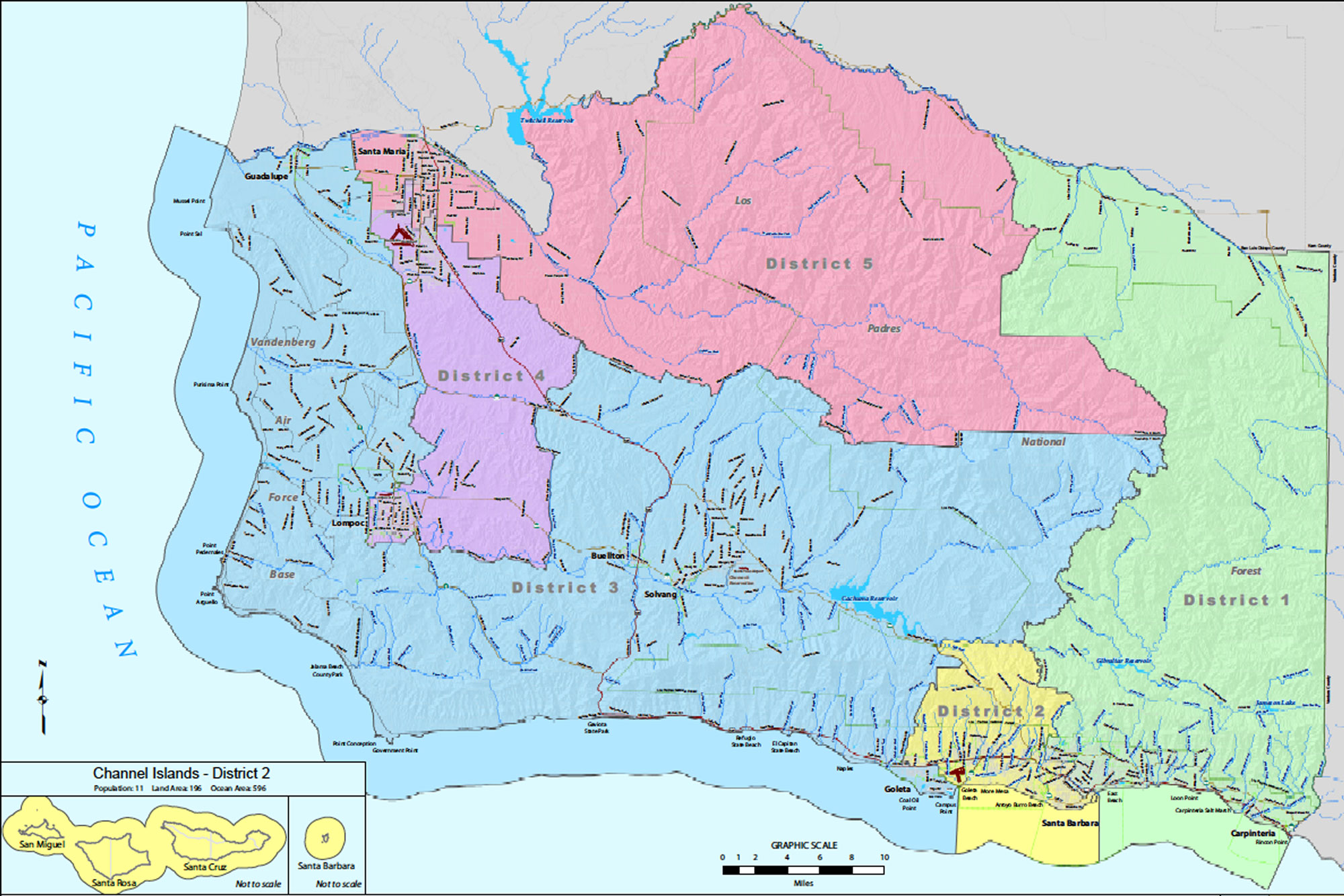 Santa Barbara County Map Townships Santa Barbara County » REACH