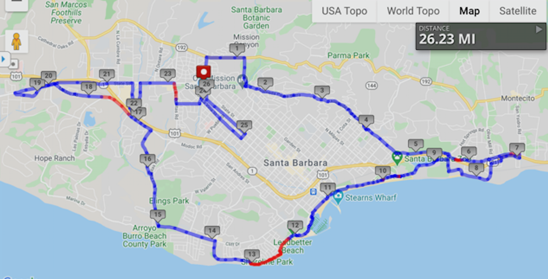 Stephanie Cleere Running Marathon Through Santa Barbara Neighborhoods ...