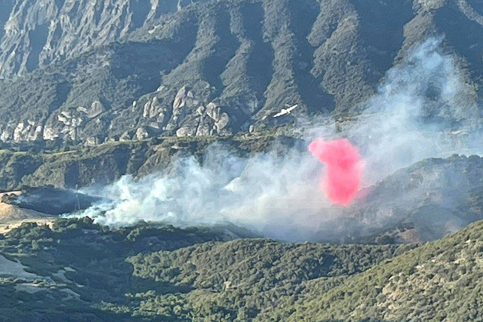Firefighters Battling Vegetation Fire Near Gibraltar Reservoir in Santa ...