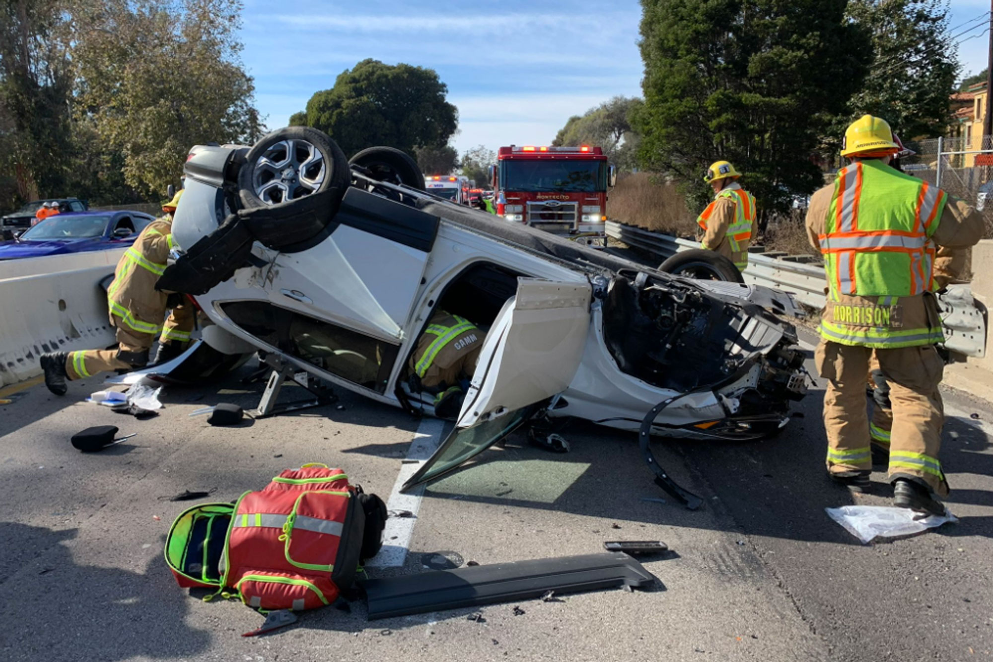 Multi-Vehicle Collision Snarls Traffic on Highway 101 in Montecito ...