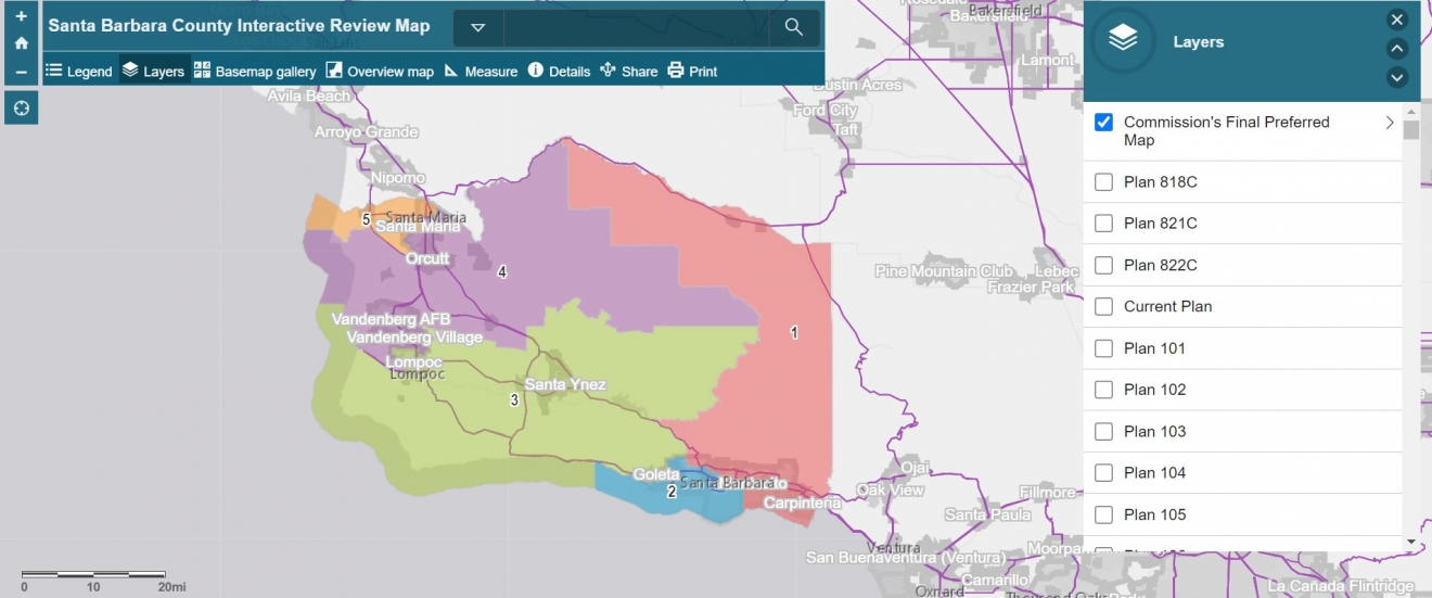 Redistricting Commission Chooses Preferred Map for Santa Barbara County ...