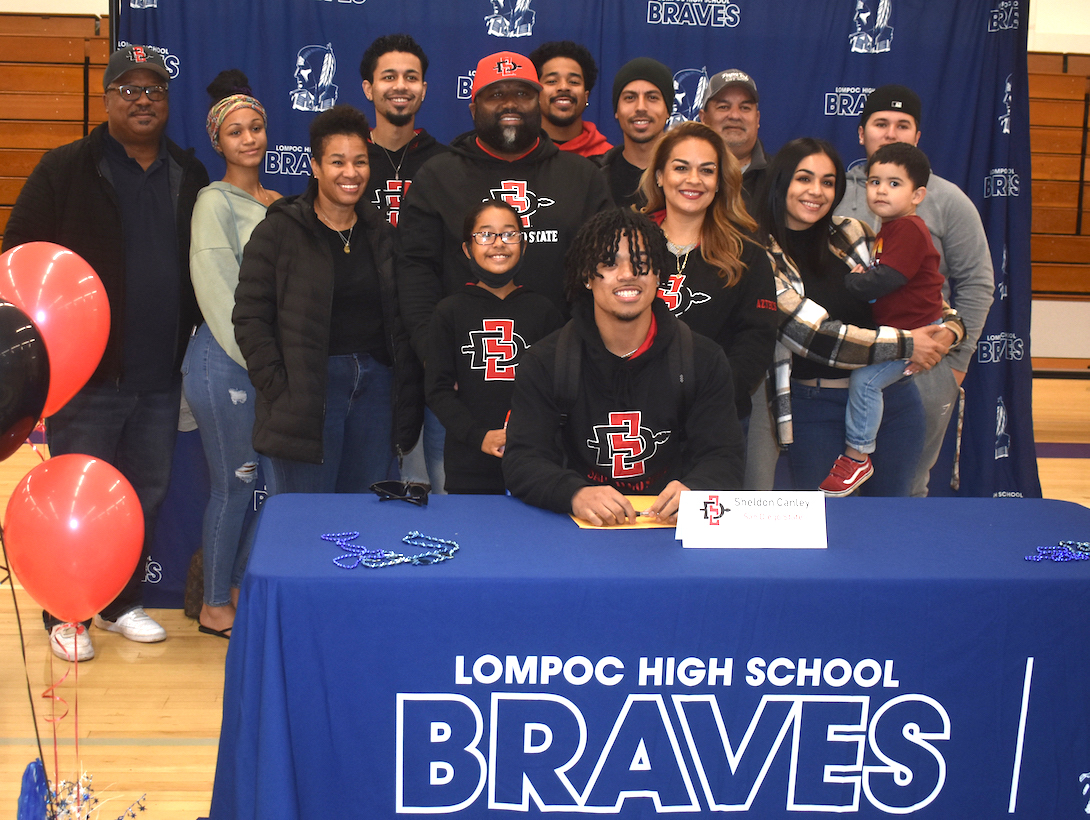 Lompoc Football Star Sheldon Canley Makes It Official, Signs with San ...