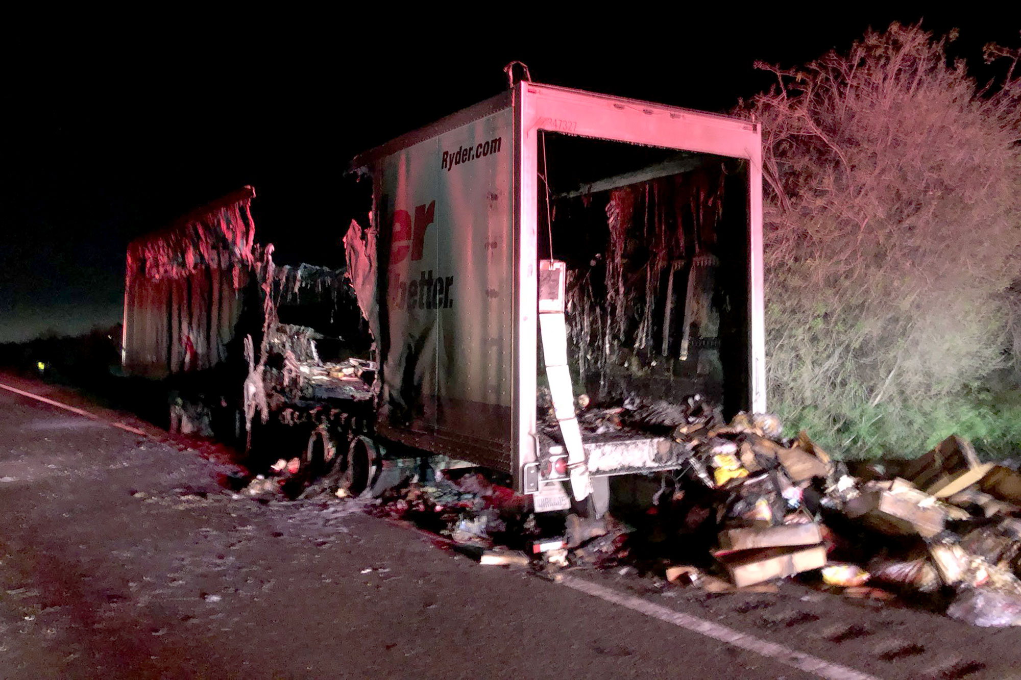 Early Morning Fire Damages Tractor-Trailer, Contents on Highway 101 ...