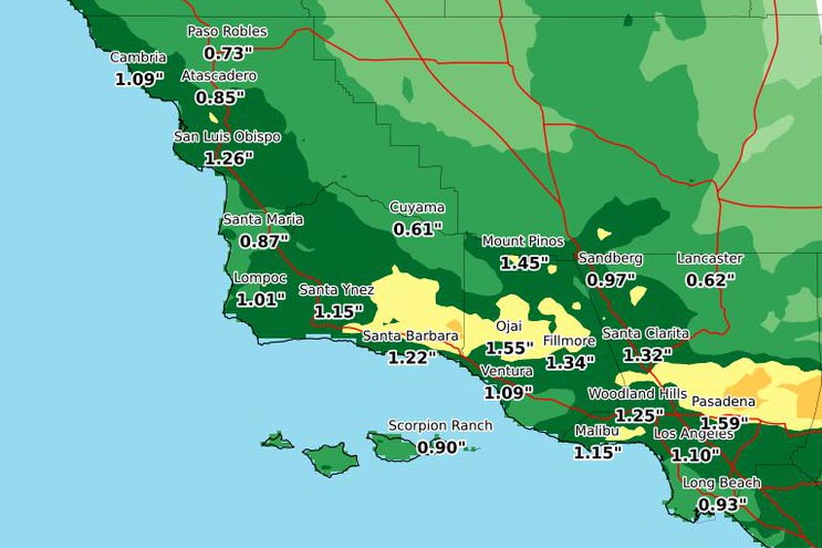 Steady Rain Expected in Santa Barbara County Beginning Sunday | Local ...