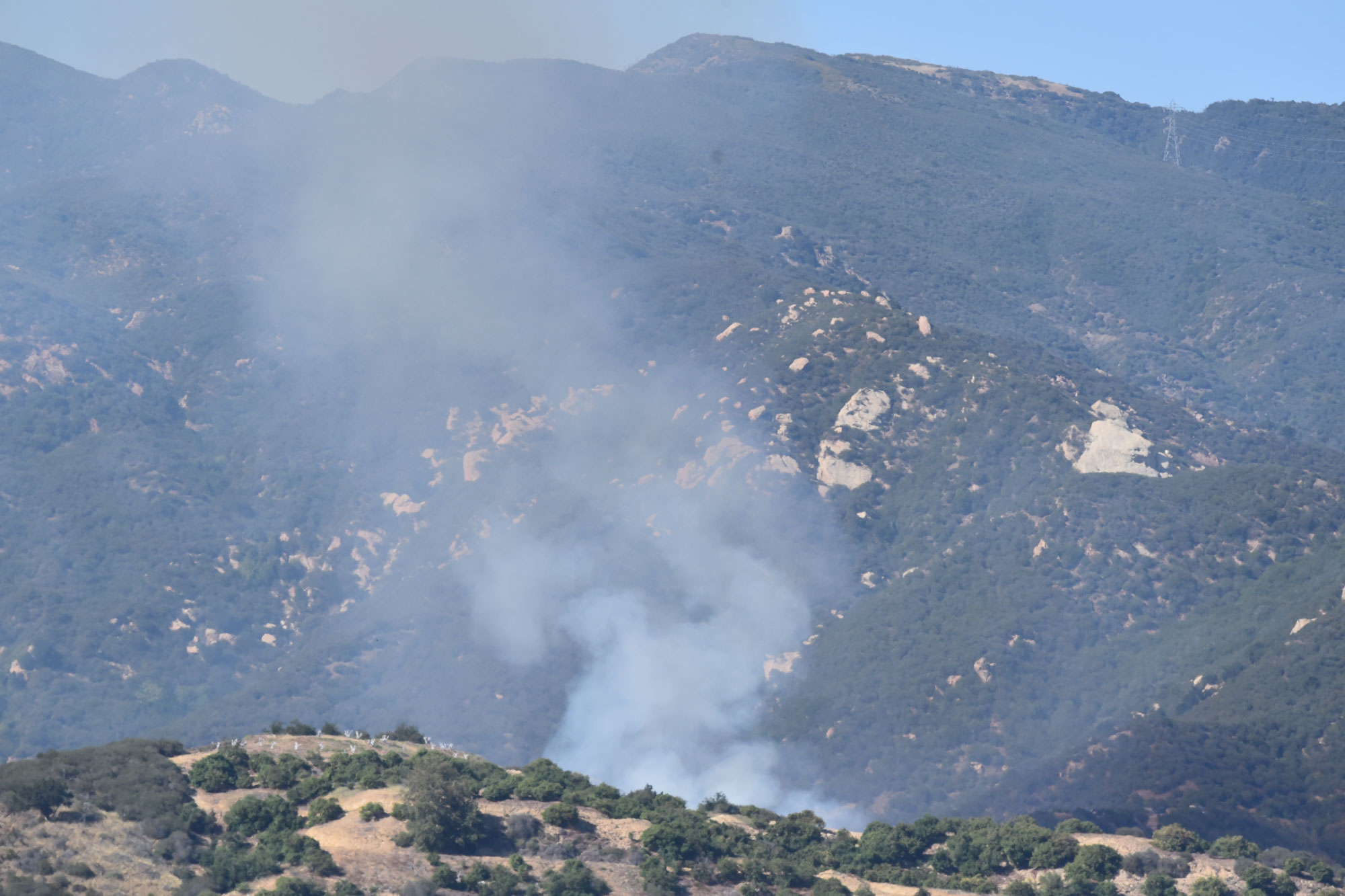 Firefighters Battle Vegetation Fire in Foothills Above Western Goleta ...