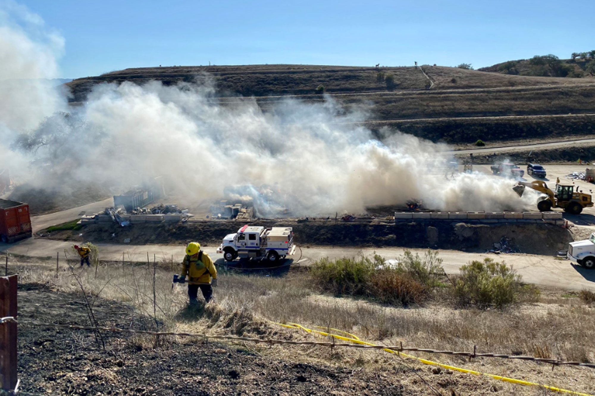 Crews Contain Fire at Recycling and Refuse Facility in Los Olivos ...