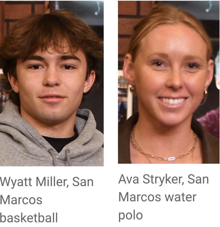 Ava Stryker, Wyatt Miller of San Marcos Named Athletes of the Week ...