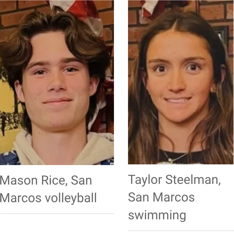 San Marco Volleyball's Mason Rice, Swimmer Taylor Steelman Named ...