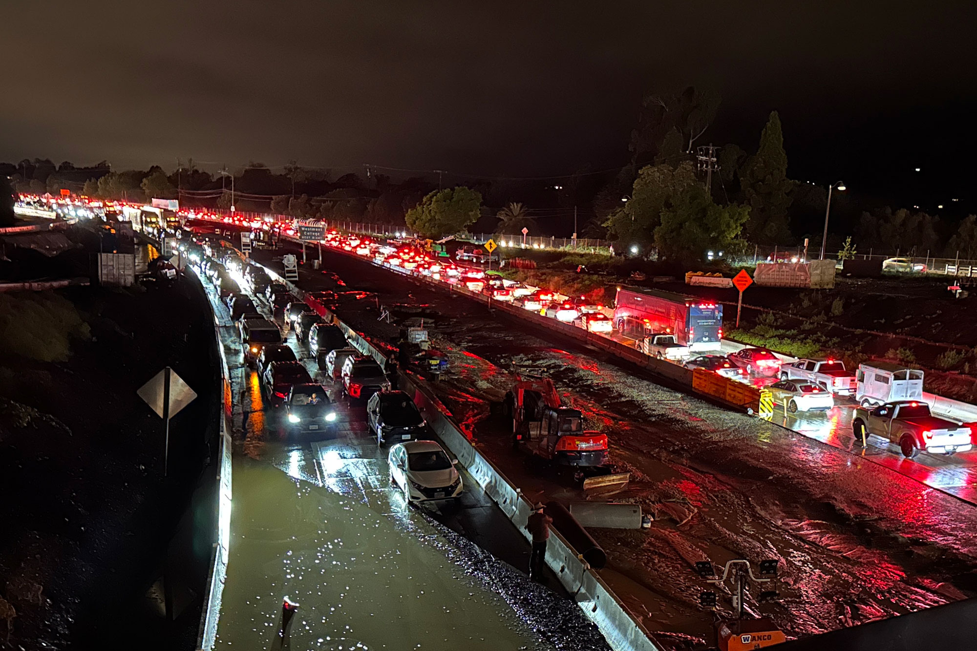 Highway 101 Flooding, Closures Snarl Traffic Through Montecito as Rain ...