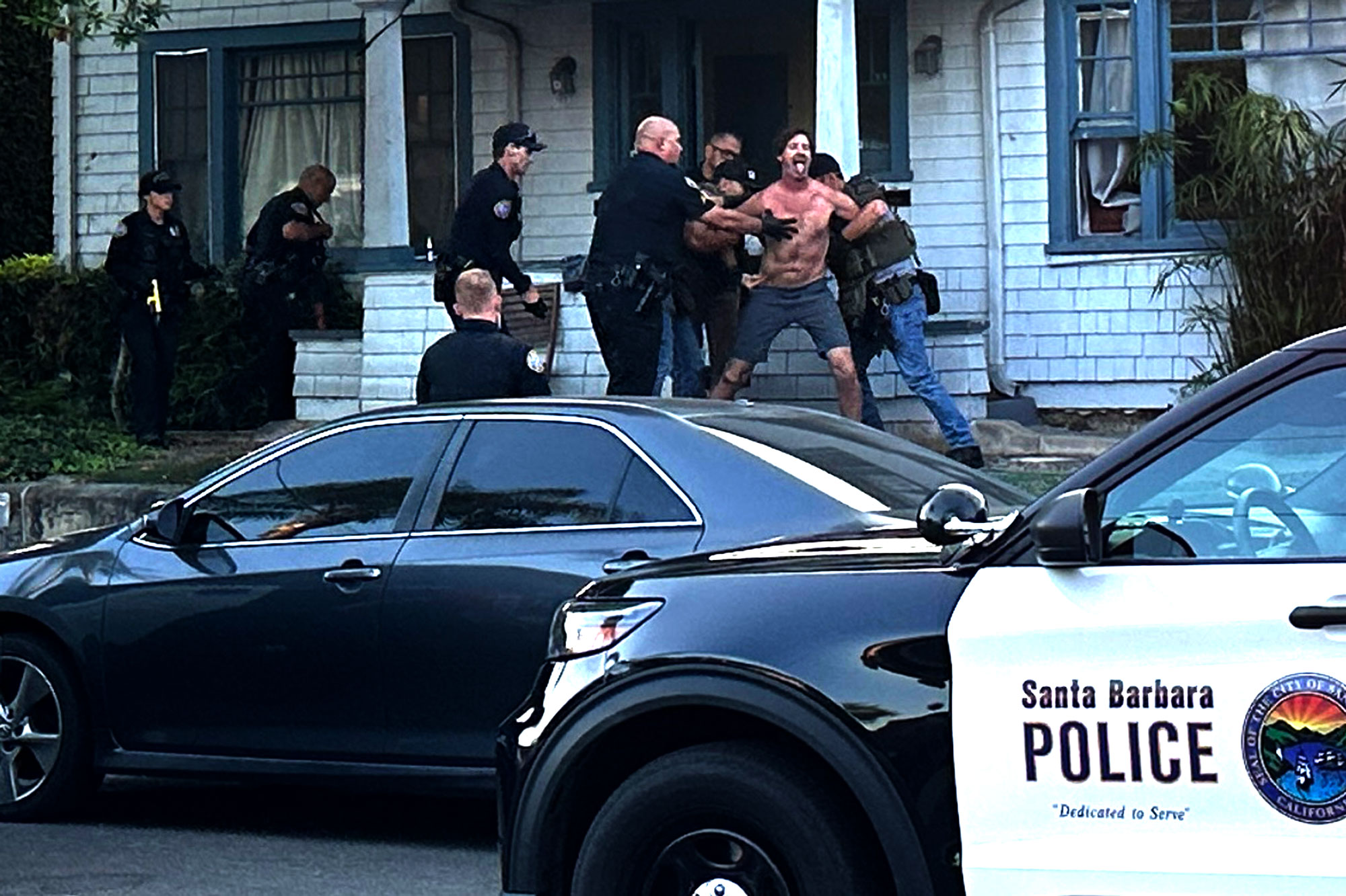 Standoff Ends with Man Arrested for Allegedly Brandishing a Speargun ...
