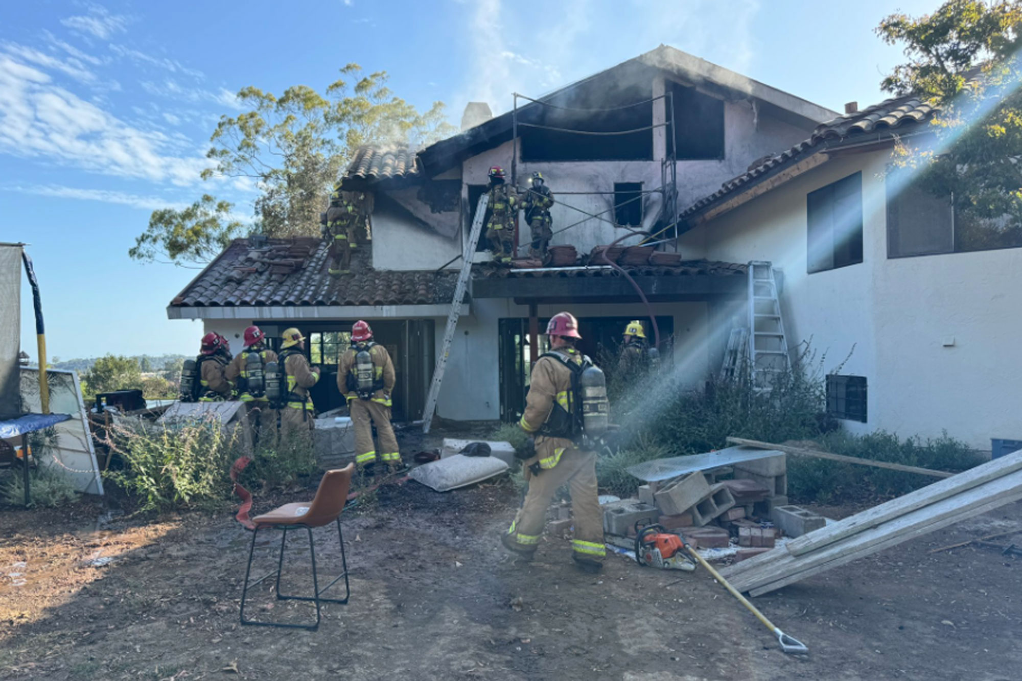 Crews Battle Residential Structure Fire in Santa Barbara Foothills ...