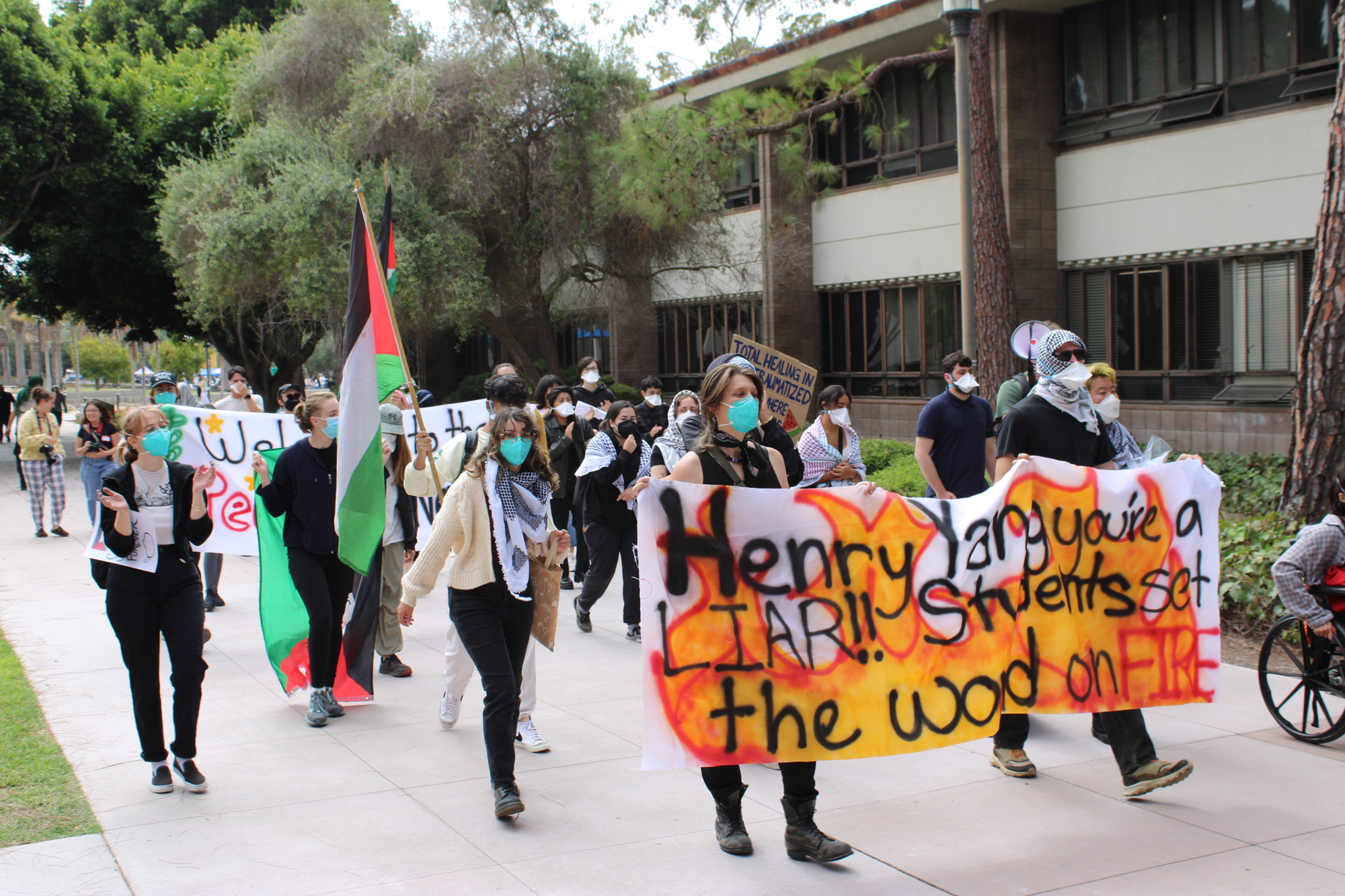 UCSB Students Protest UC System's Encampment Ban, Masking Rules | Local ...