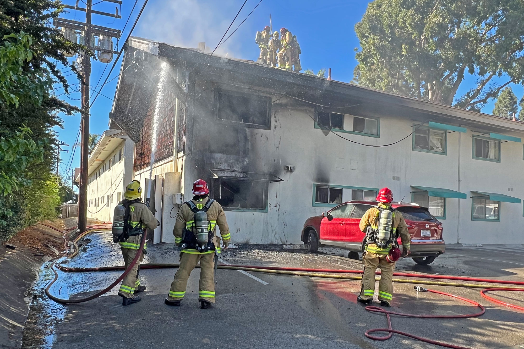 Firefighters Battle Apartment Building Fire in Old Town Goleta | Local ...