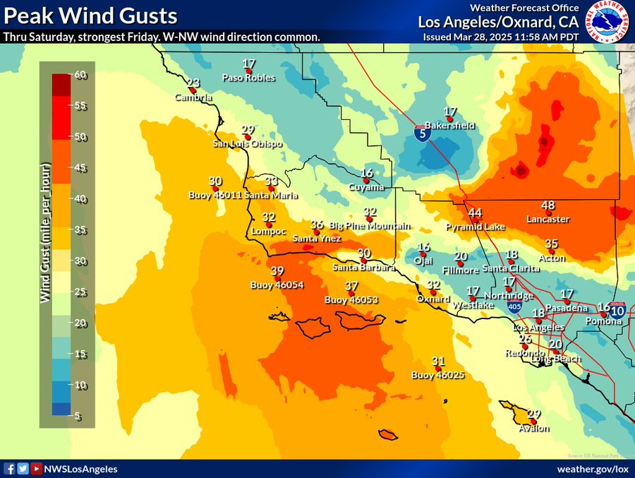 Gusty Winds, Chance of Rain in Santa Barbara Weather Forecast | Local ...