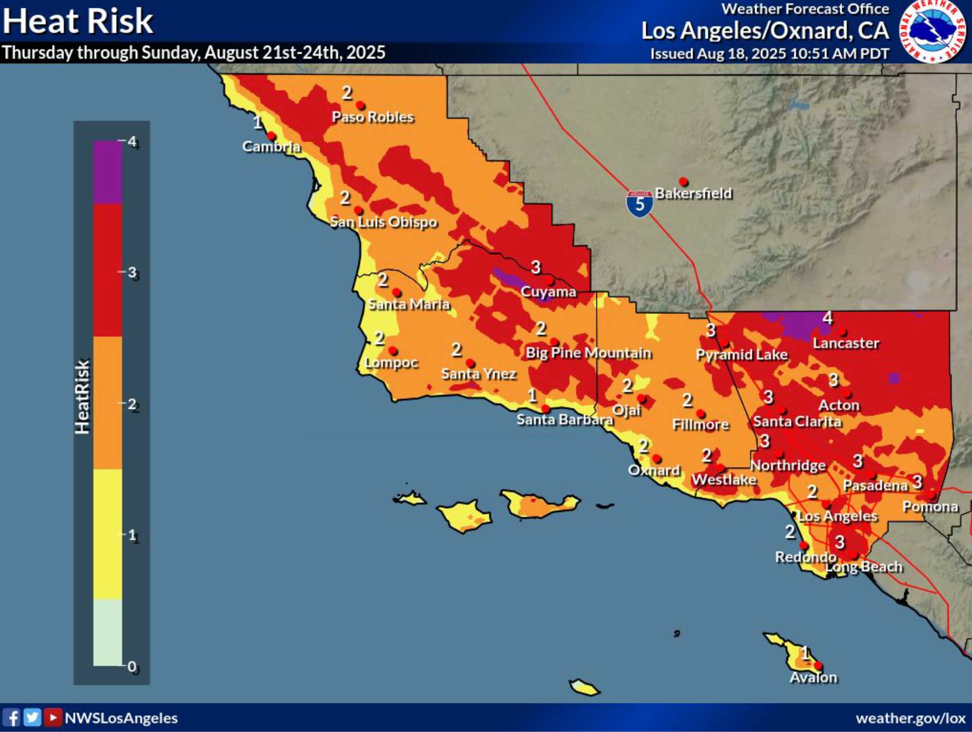 NWS Alerts Santa Barbara County to Heat Wave, Fire Weather Watch This Week | Local News | Noozhawk