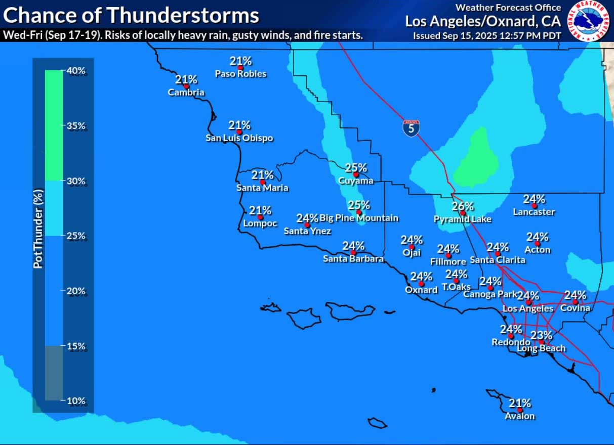 Remnants of Tropical Storm May Bring Rain, Thunderstorms to Santa ...