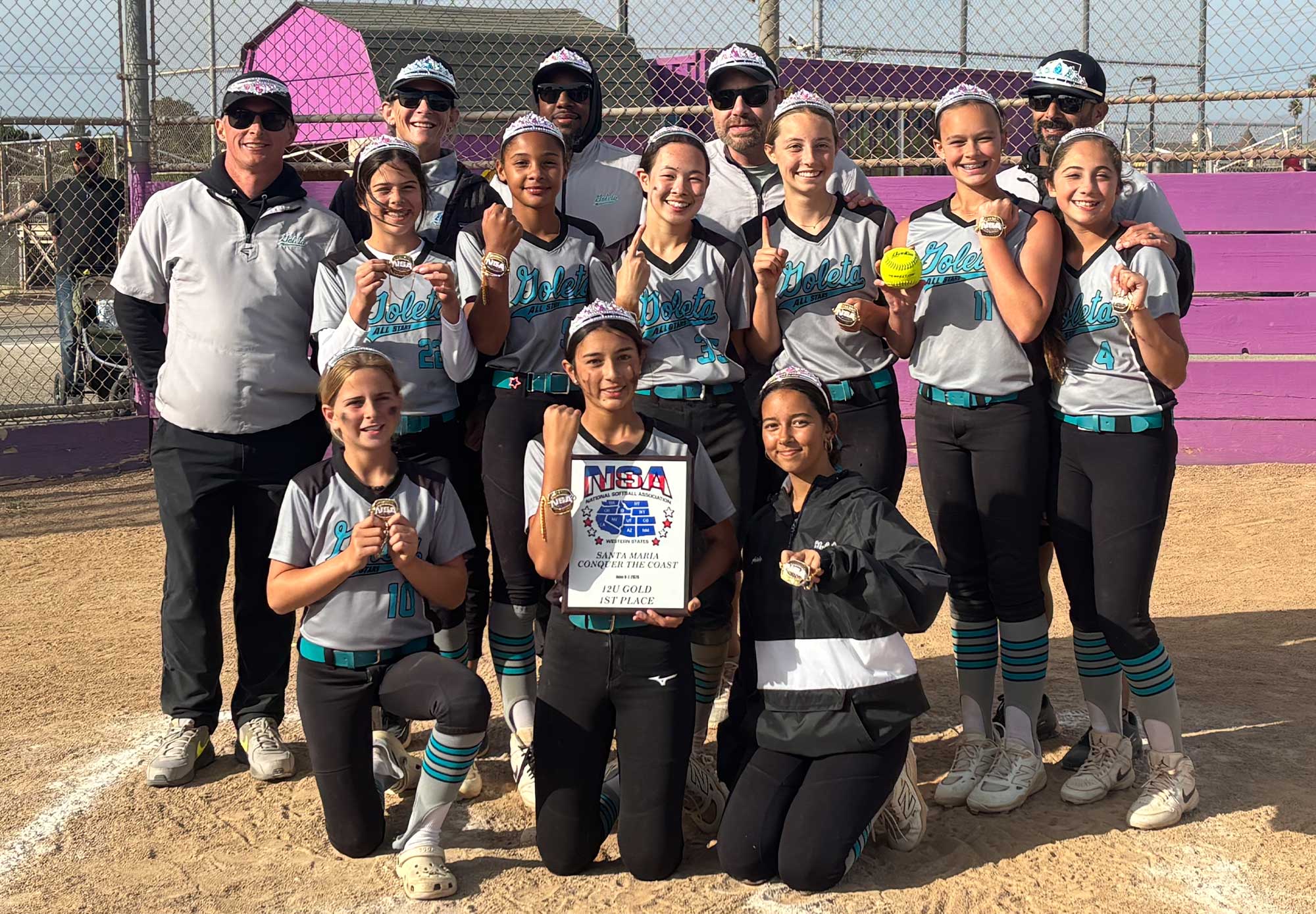 GVGA Goleta 12U Thunder Win Conquer the Coast Tournament Gold Division ...